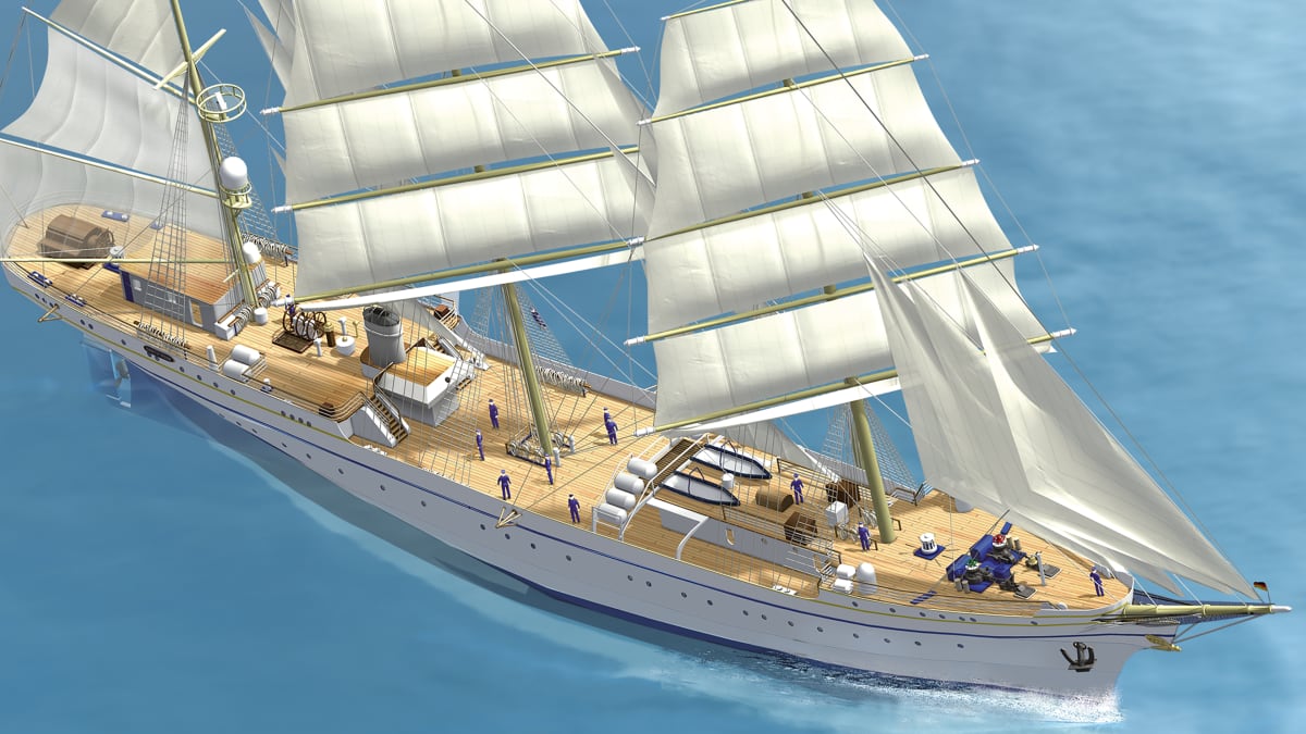 All aboard the Gorch Fock — Scrlly